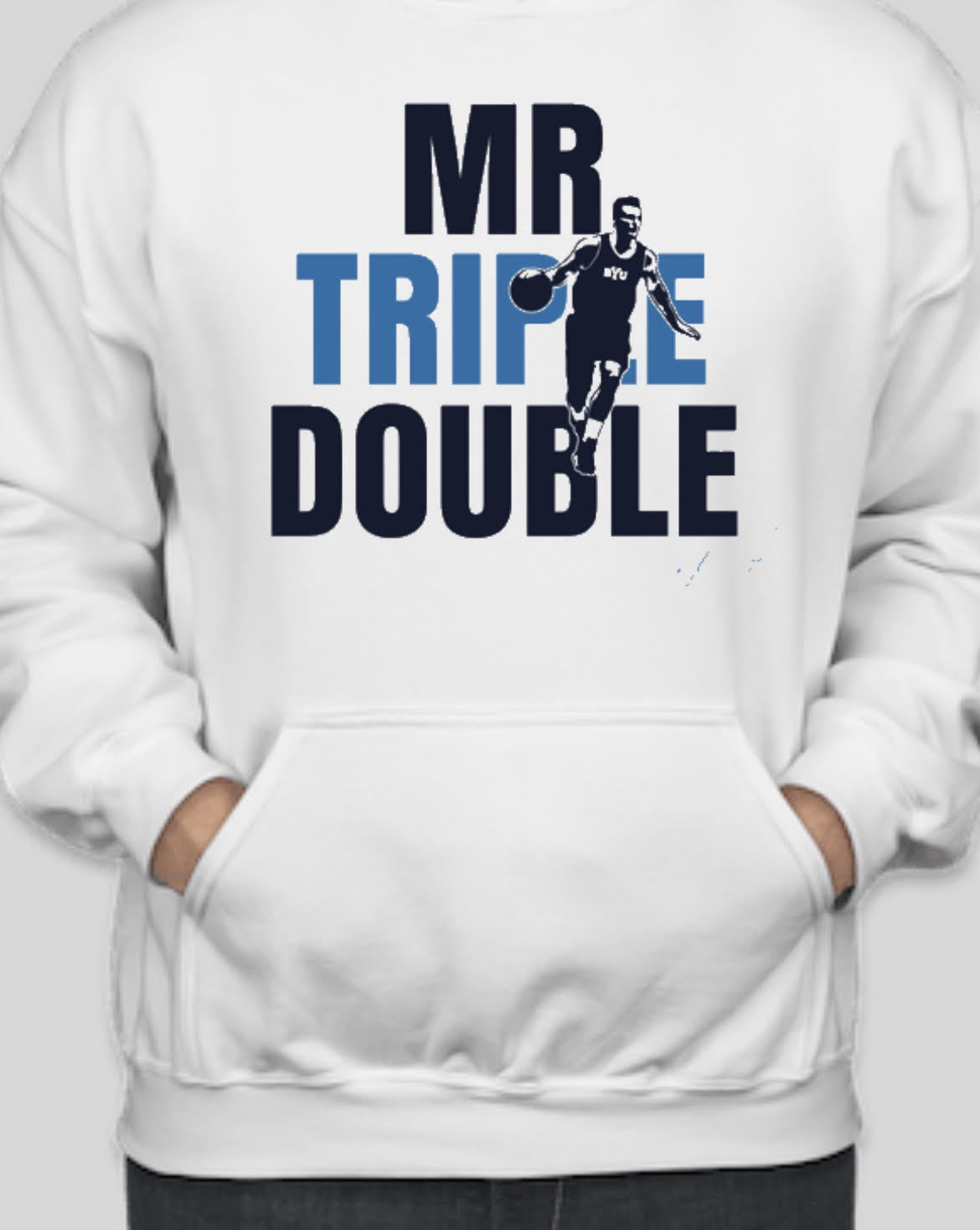 Mr. Triple Double Hoodie (White) – Worth Fitness App